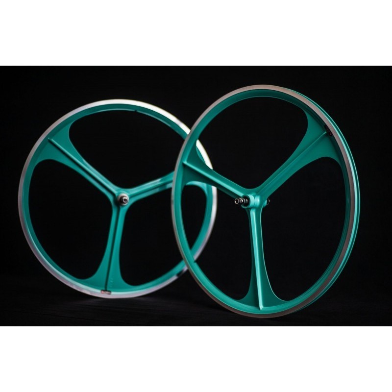 Roues à bâtons Three Spoke Celeste - Moto et loisirs