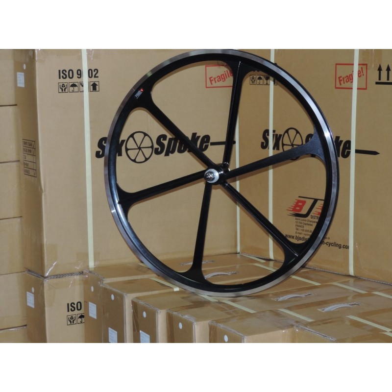 Roues à bâtons Six Spoke Noire - Moto et loisirs